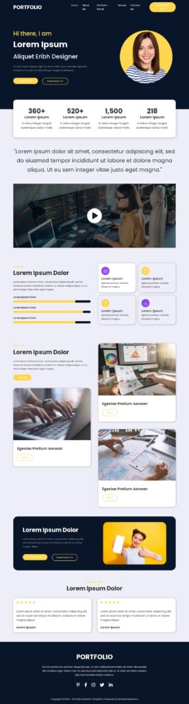 Portfolio Website Template – Portfolio Website Template By ...